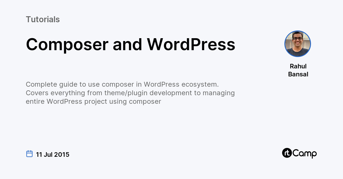 Using Composer In Wordpress Ecosystem
