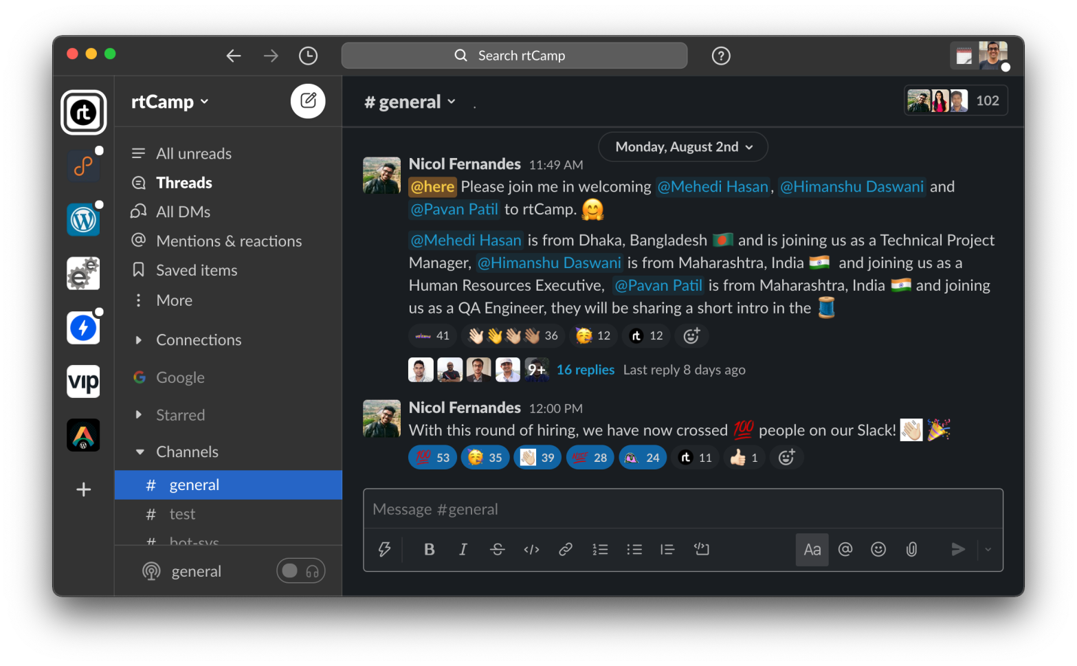 We are now 100+ rtCampers | rtCamp