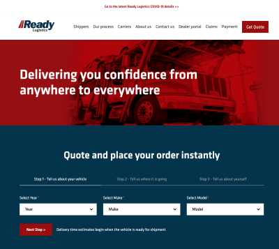 49% More Leads with UI/UX Refresh & VIP Migration for Ready Logistics ...
